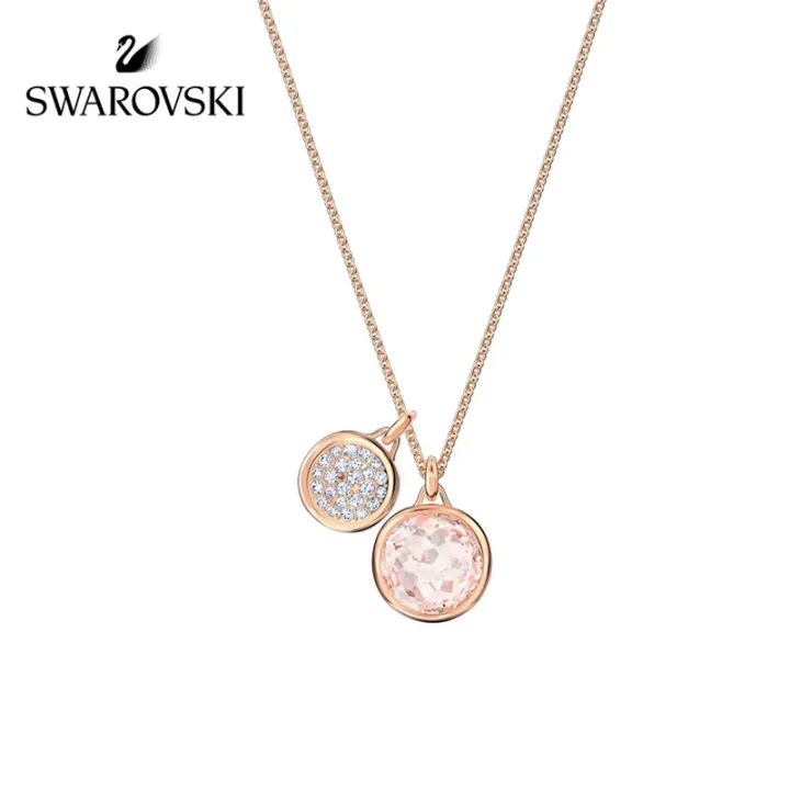 Swarovski TAHLIA Soft Pink Color Women Necklace Simple and Variety ...