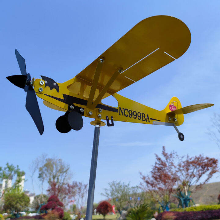 ⚡️Fast Delivery⚡️3D Wind Spinner Plane Metal Airplane Weather Vane ...