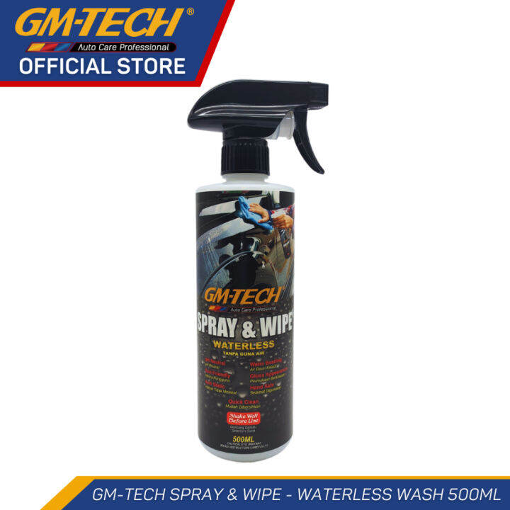 GM-TECH Spray & Wipe Detailer 500ML - Quick and Easy Car Cleaning ...