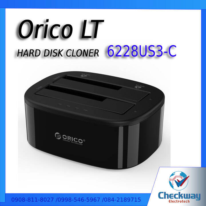 ORICO-6228US3-C DUAL BAY DOCKING STATION HARD DISK CLONER WITH OFFLINE ...