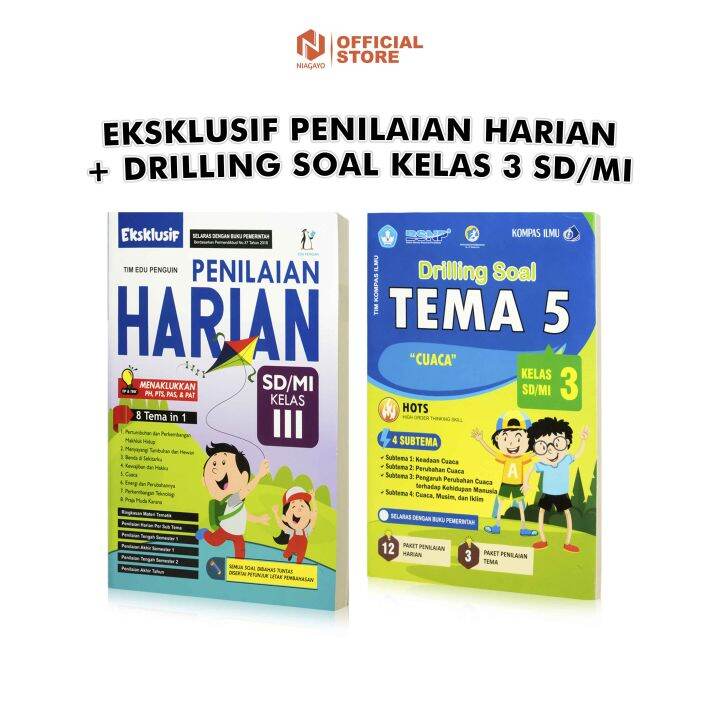 Buku SD Kelas 3 / Eksklusif Penilaian Harian SD/Mi Kelas 3 + Drilling Soal Kelas 3 SD/Mi Tema 5 ...