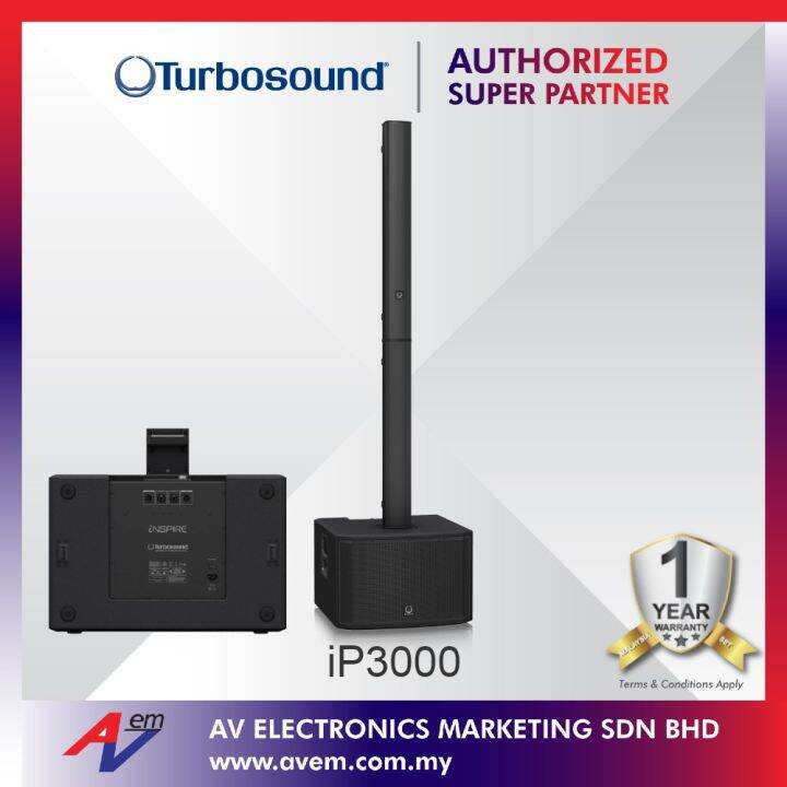 TURBOSOUND iP3000 (iP-3000) 2,000 Watt Powered Column Loudspeaker with ...
