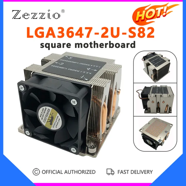 COOLSERVER LGA 3647-2U S81 S82 4 Heat Pipe Copper 2U Server CPU Cooler ...