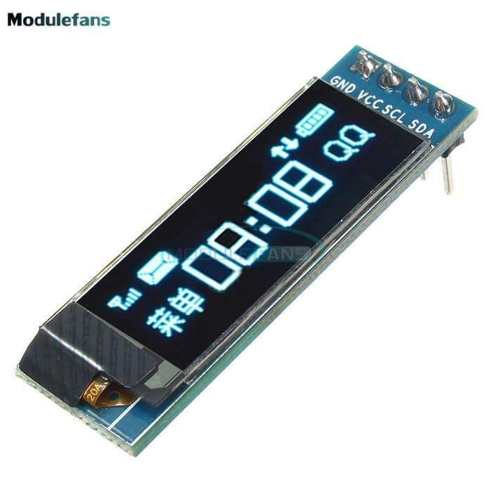 0.91 " inch 128x32 I2C IIC Serial Blue OLED LCD Display Module Arduino ...
