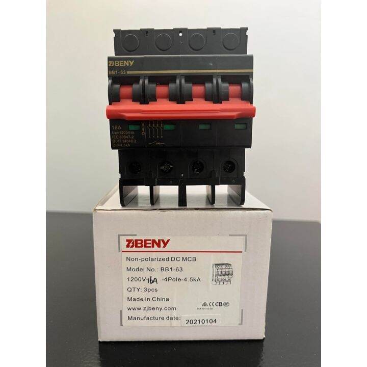 DC MINIATURE CIRCUIT BREAKER NON-POLARIZED (BB1-63) ZJ BENY | Lazada PH
