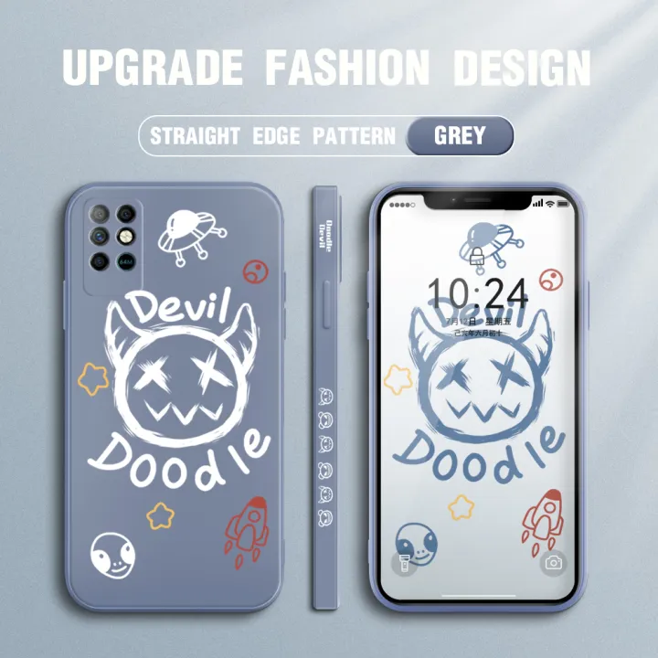 ZeroQiQi เคสโทรศัพท์สำหรับ Infinix Note 8/X692การ์ตูน Doodle Devil ...