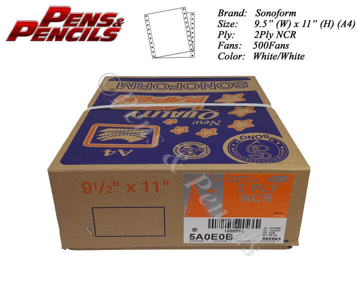 Sonoform 9.5'' X 11'' 2Ply NCR Computer Form / Computer Paper 500Fans ...