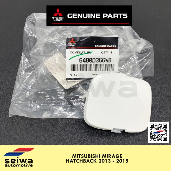 [2013 - 2015 HATCHBACK] Mitsubishi Mirage Tow hook Cover (Pearl White ...