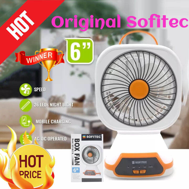 rechargeable electric fan with night light and USB mobile phone charger ...