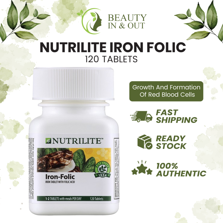 Nutrilite Iron- Folic (120 tablets) Healthy Care Supplement Personal ...