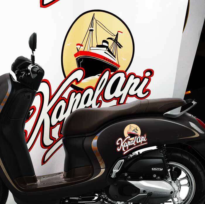 stiker motor vynil logo kapal api | Lazada Indonesia