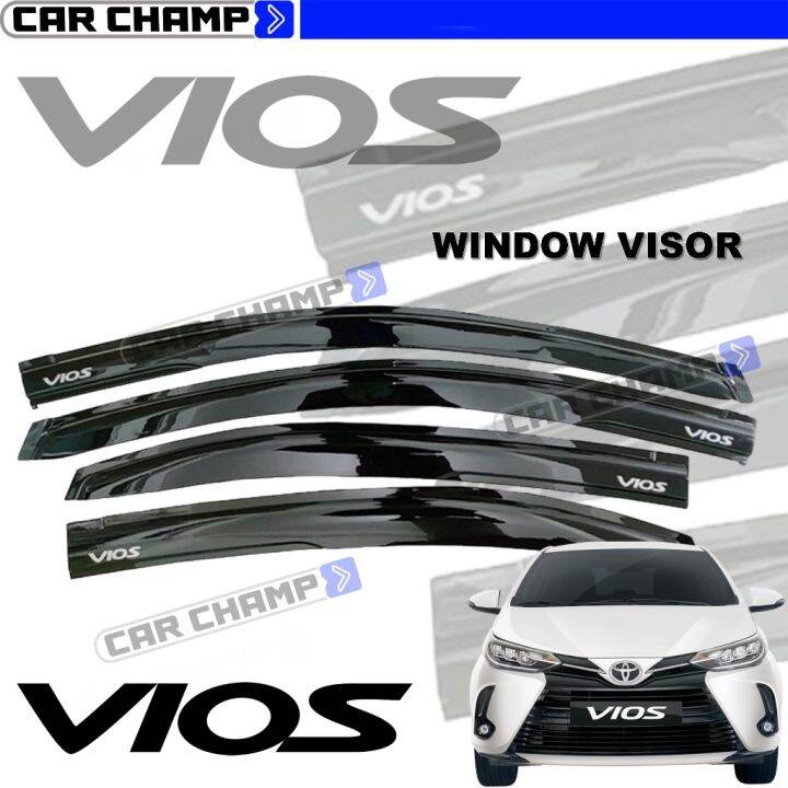 Toyota Vios 2019 to 2023 PRIME V1 OEM Window door visor Black 2020 2021 ...