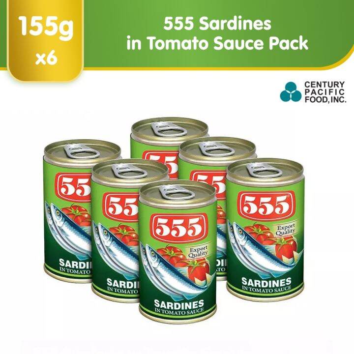 555 Sardines in Tomato Sauce 155g Pack of 6 | Lazada PH