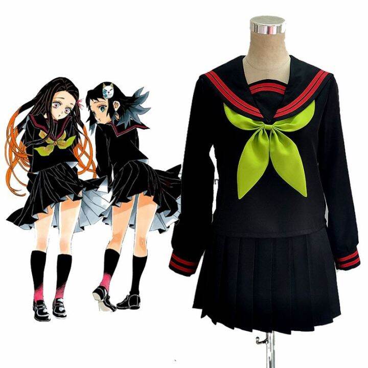 * COD!!!Japan Anime Demon Slayer Kamado Nezuko Uniform Suit Women ...