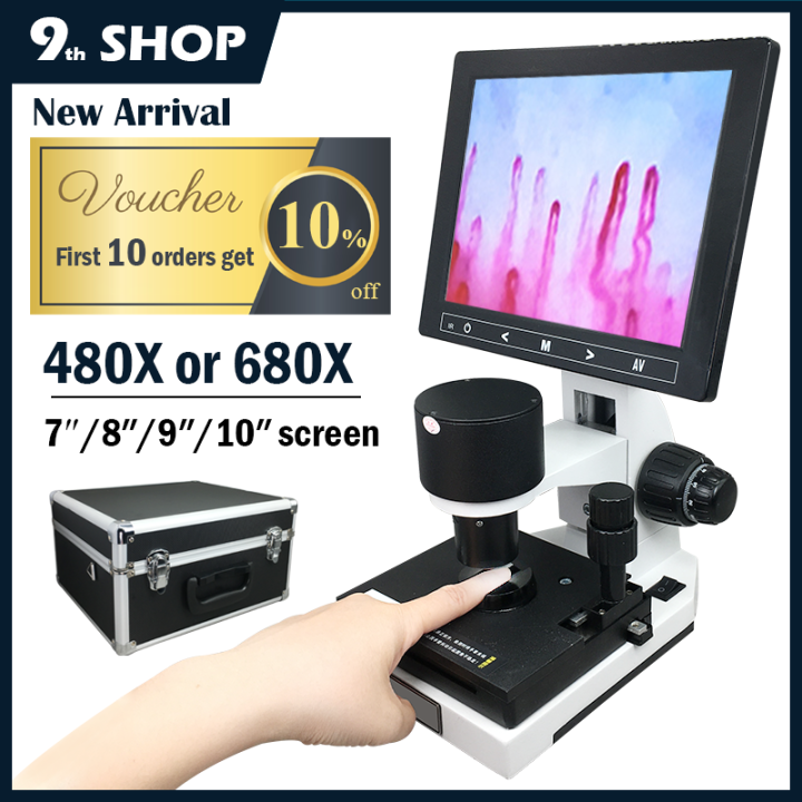 480X or 680X Blood Microcirculation Microscope 7" 8" 9" 10" LCD Screen ...