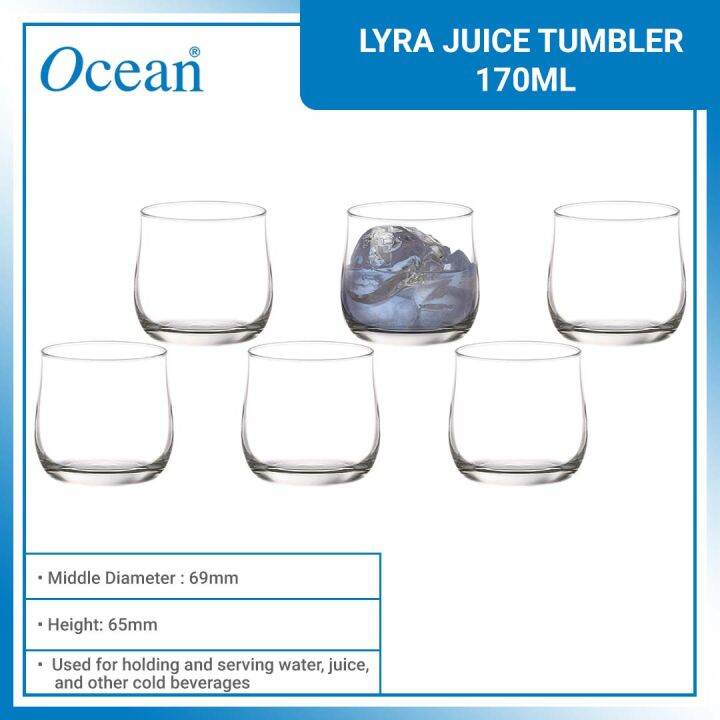 Ocean Glassware Lyra Juice Tumbler 170ml / 6oz Set of 6 | Lazada PH