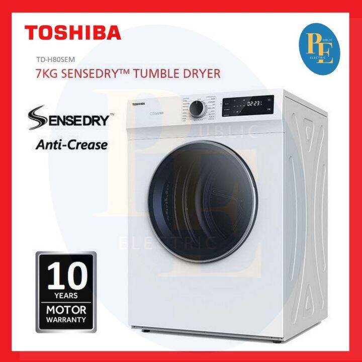 Toshiba 7kg Sensedry™ Tumble Dryer - TD-H80SEM | Lazada