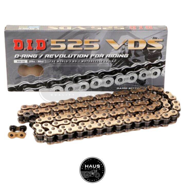 DID O-RING SEALED CHAIN 525 VDS X 120 / 130 (GOLD) | Lazada PH