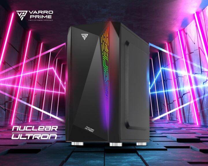 Casing komputer gaming Varro Prime micro atx tempered glass Usb 3.0 ...