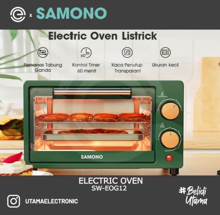 SAMONO Electric Oven / Oven Listrik 12 L SW - EOG12 | Lazada Indonesia