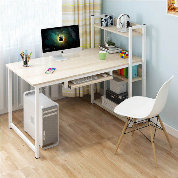 TAB-05 Computer Table Study Desk Office Desk with Reversible Shelves ...