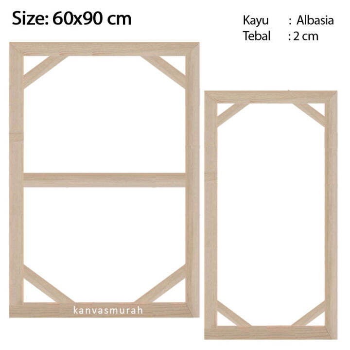 Spanram 60x90 cm Span Ram Kayu Frame Ukuran 60x90 cm | Lazada Indonesia