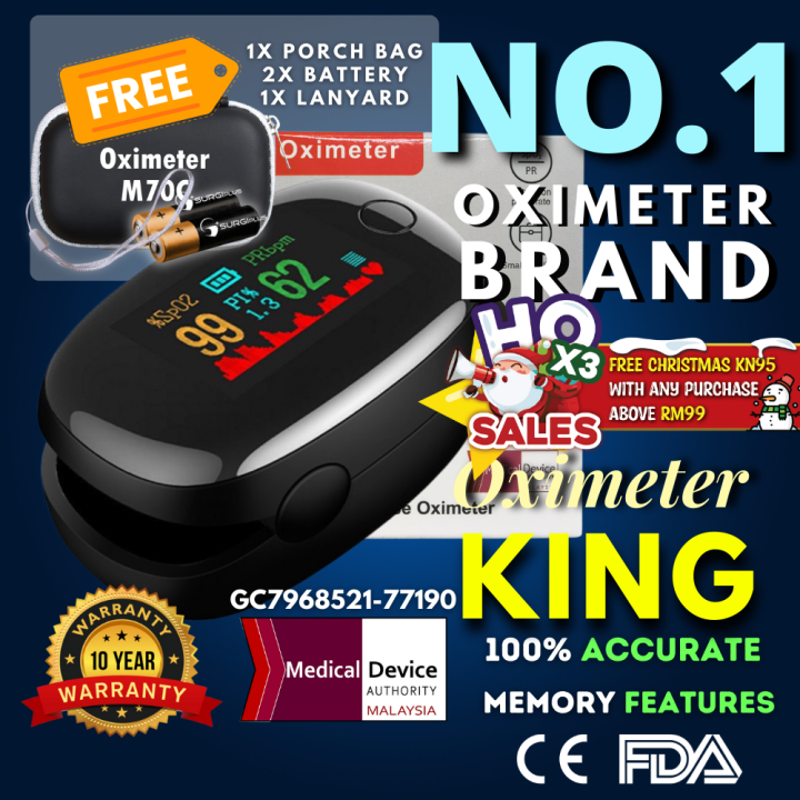 【Ship 24Hrs KL】 NO.1 FINGERTIP PULSE OXIMETER【Accurate & Fast, Spo2 ...