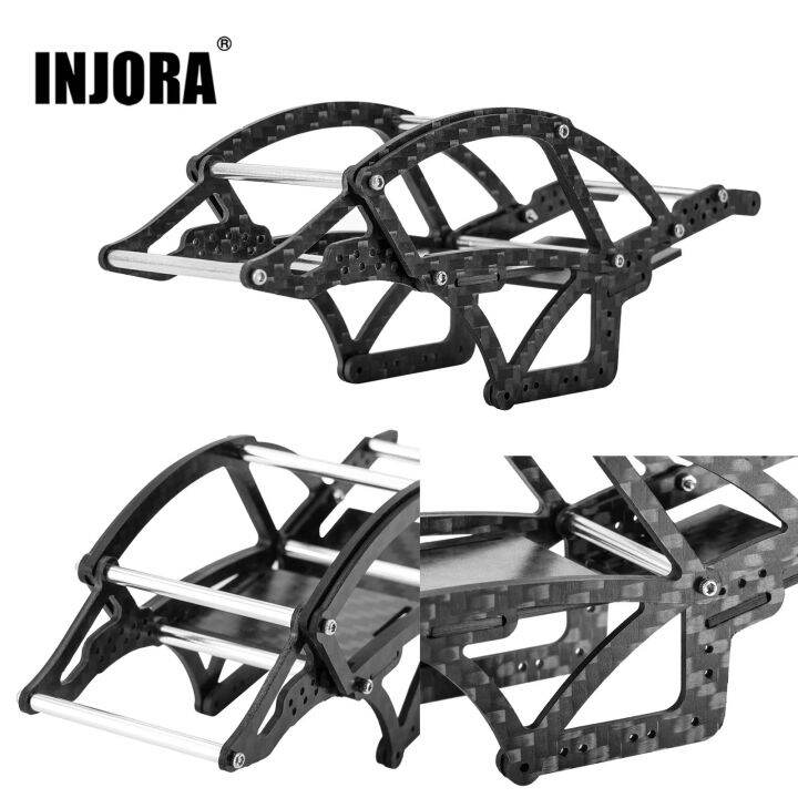 INJORA Kangaroo Carbon Fiber Chassis Frame Kit For 124 RC Crawler SCX24 ...