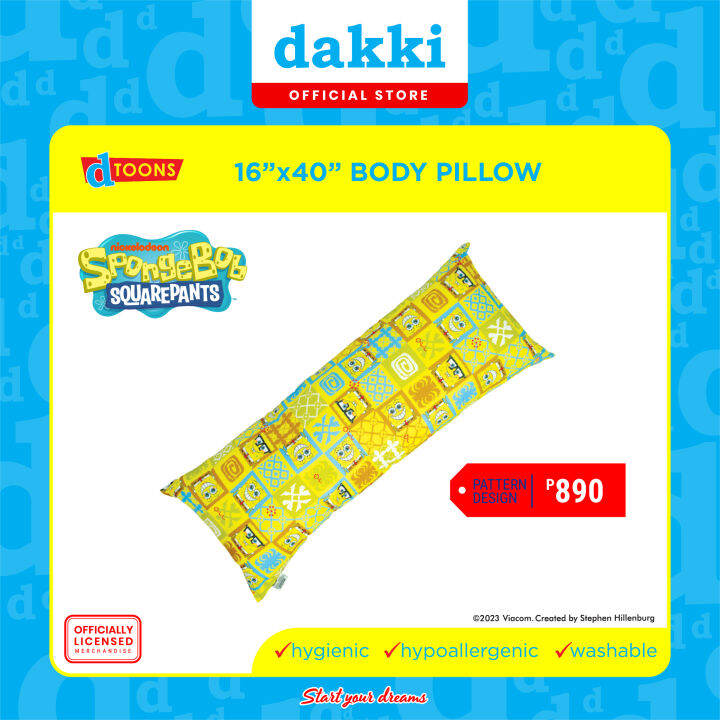 Dakki 16" x 40" Spongebob Chess Body Pillow | Lazada PH