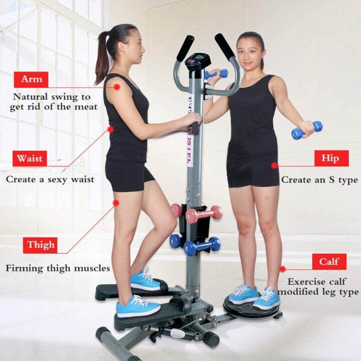 Swing Stepper Home Mute Multifunctional Climbing Machine With Armrest ...
