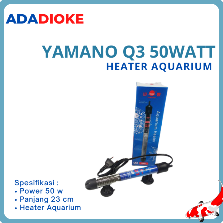 Heater Aquarium YAMANO Q3 50WATT/50 WATT Penghangat Otomatis | Lazada ...