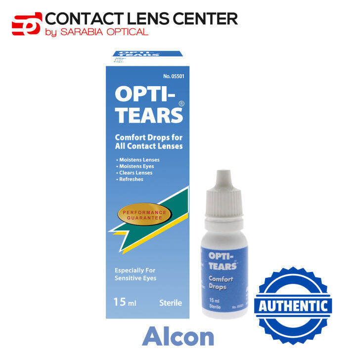 Opti-Tears® 15mL | Lubricant Eye Drops + Lens Rewetting Drops (Exp ...