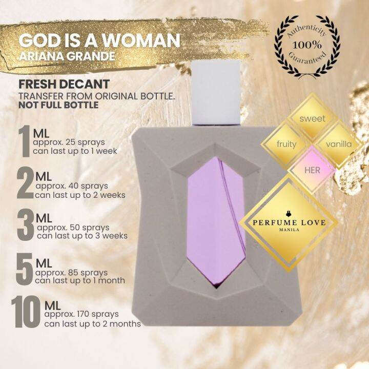 God is a Woman By Ariana Grande 1ml 2ml 3ml 5ml 10ml perfume | Lazada PH