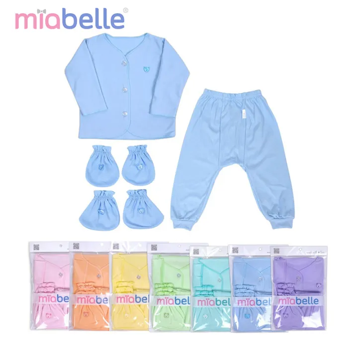 Miabelle Newborn Set Panjang 3in1 Polos | Lazada Indonesia