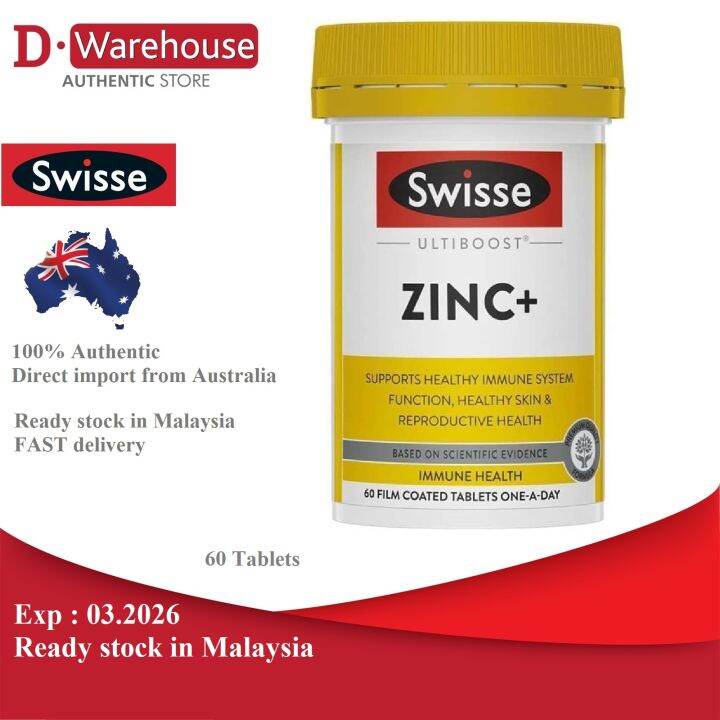 SWISSE Ultiboost Zinc+ 60 Film Coated Tablets | Lazada