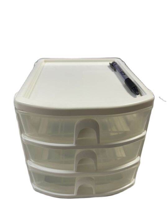 3 layer small drawer cabinet holder white stationary organizer ...