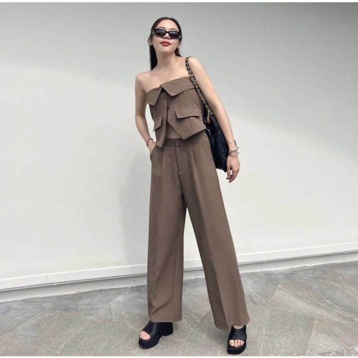 6897 Trouser and Tube Top Terno Pants | Lazada PH