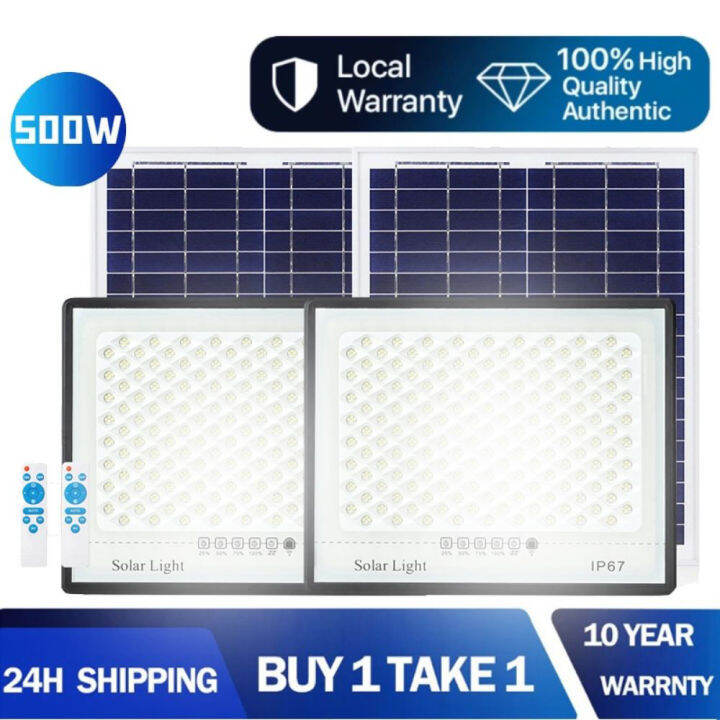 ECHO Solar Lights 500W Street Lamp Outdoor Waterproof LED Flood Light ...