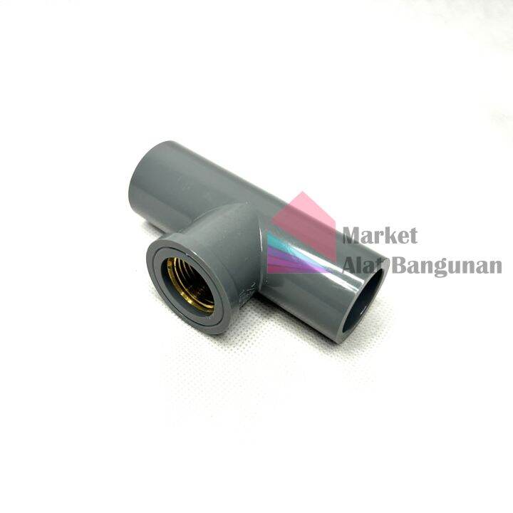 Tee Drat Dalam Kuningan 1/2“ AW PVC Rucika / T Drat Dalam Kuning 1/2 Inci Rucika / Sambungan Tee ...