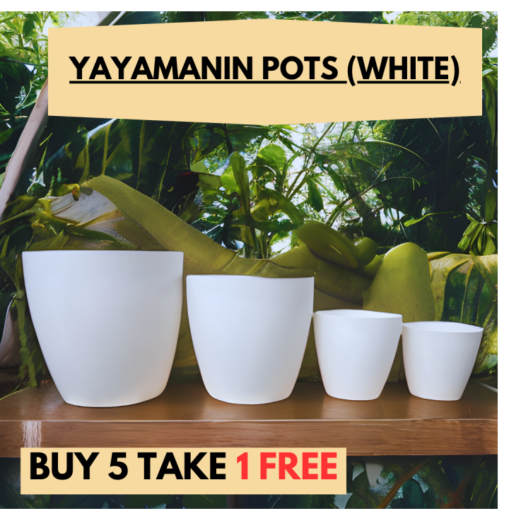 Luxury PearlWave Yayamanin Pots - White & Black Pots for Plants | Paso ...