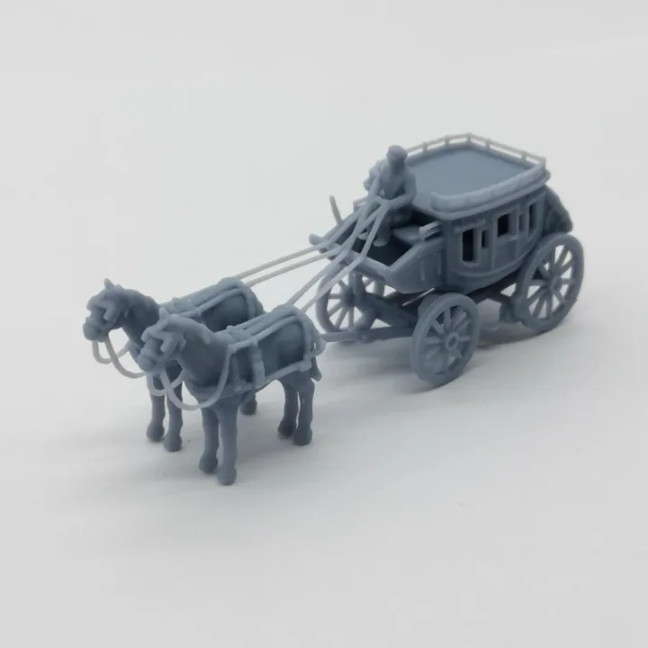 Outland Models Old West Carriage / Wagon - Stagecoach 1:87 HO Scale ...