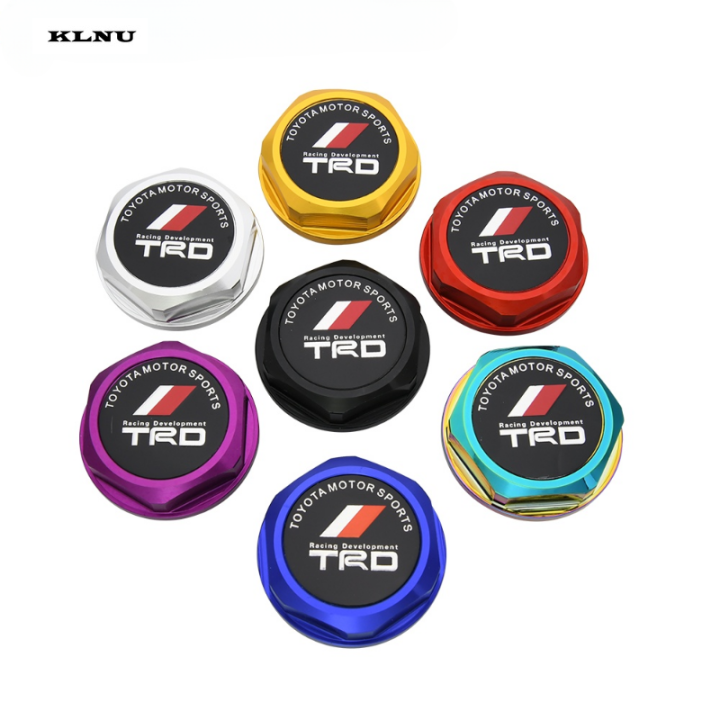 KLNU Aluminium Car Engine Oil Cap TRD Logo Emblem Oil Tank Cap For ...