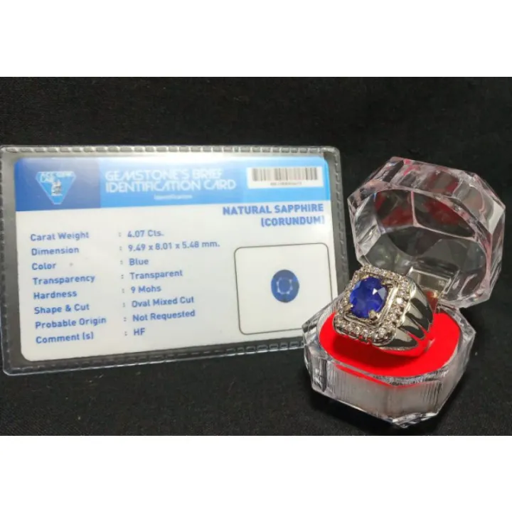 TERMURAH BATU BLUE SAFIR ASLI NATURAL TOP QUALITY LENGKAP DENGAN ...
