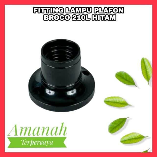 BROCO FITTING LAMPU PLAFON BULAT 210L HITAM FITTING GANTUNG TEMPEL | Lazada Indonesia