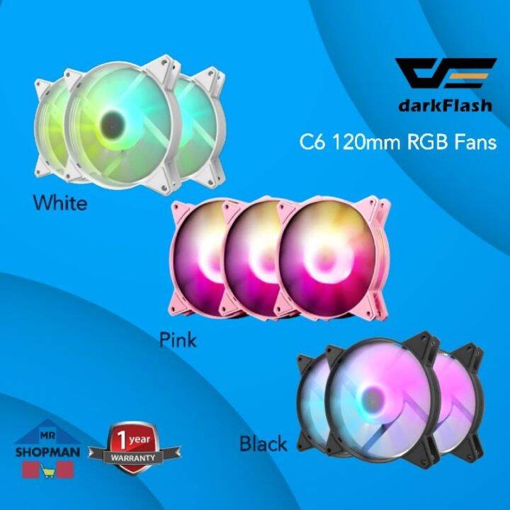 Darkflash C6 Rgb Fans 3 in 1 kit or Single White Black Pink | Lazada PH