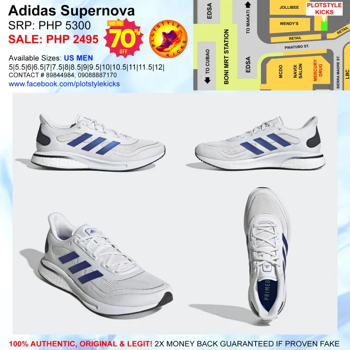 adidas RUNNING Supernova Shoes Men - White | Lazada PH