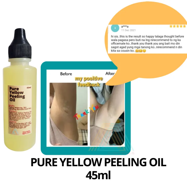EFFECTIVE PURE YELLOW PEELING OIL 45ML KNEE I ARMS I LEGS I FACE I ...
