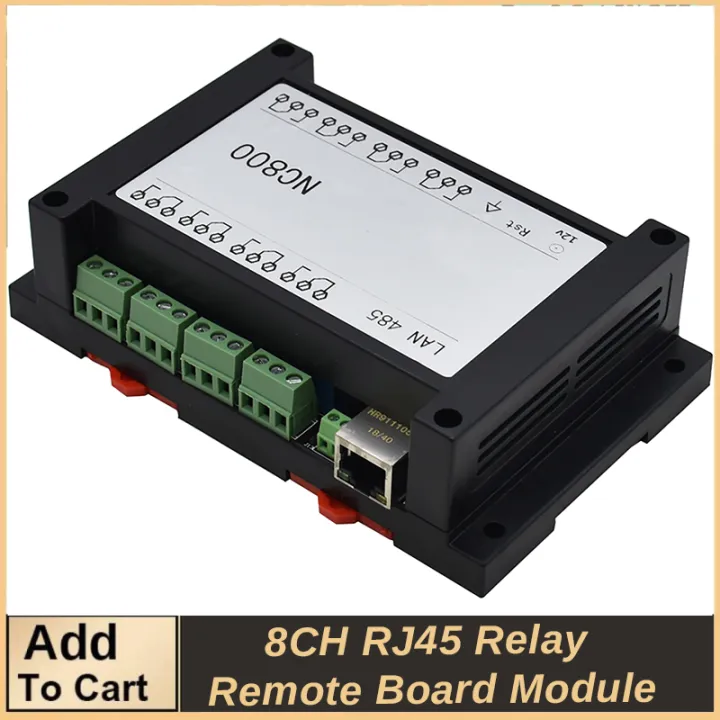 AC 10A 8-Channel Ethernet RJ45 TCP/IP Relay Remote Control Board Remote Controller Relay Switch ...