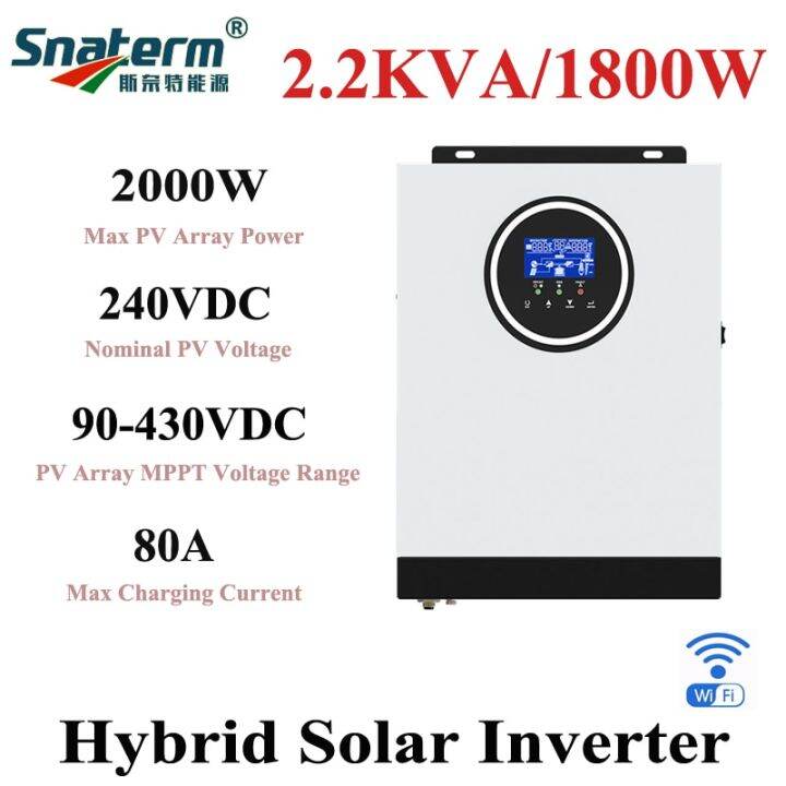 Mppt Solar Hybrid Power Inverter 1800w 12vdc 220vac Pure Sine Wave