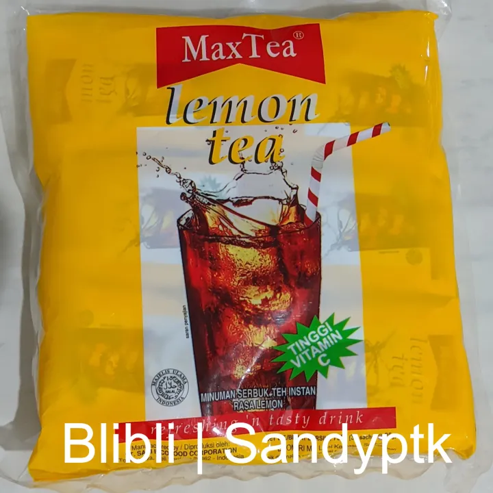Lemon Tea MaxTea Serbuk Teh Lemon 10 Sachet Pcs | Lazada Indonesia